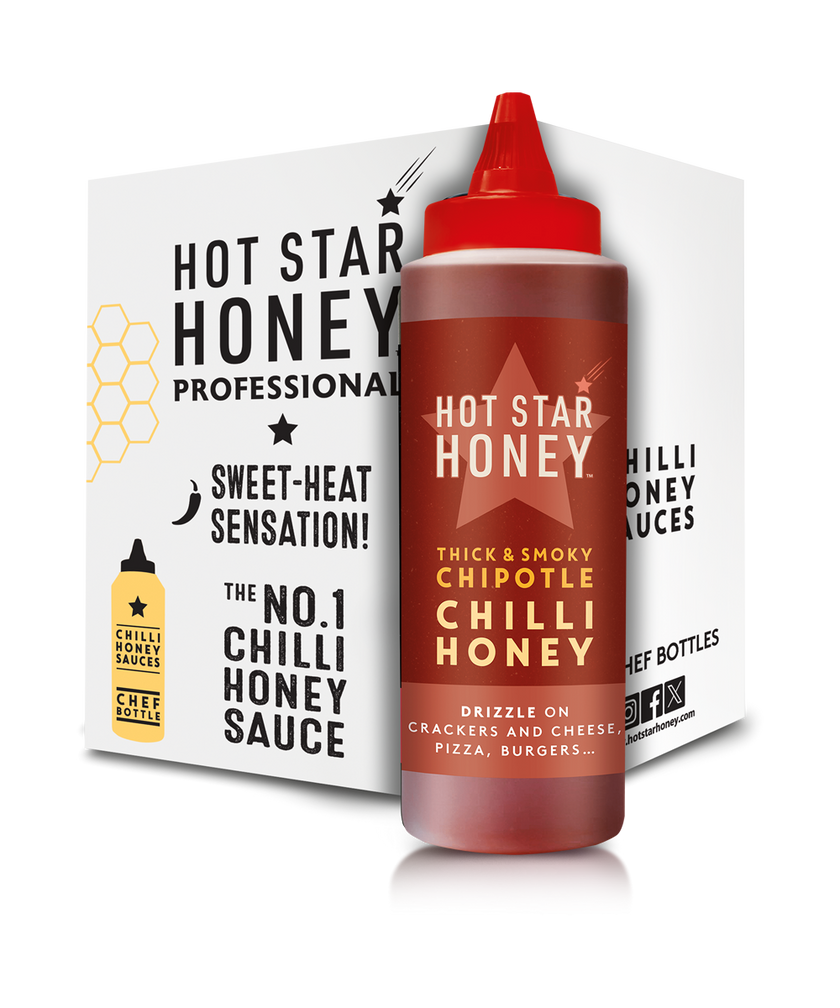 Chipotle Chilli Honey Box of 6 - Perfect for Foodservice | Hot Star Honey