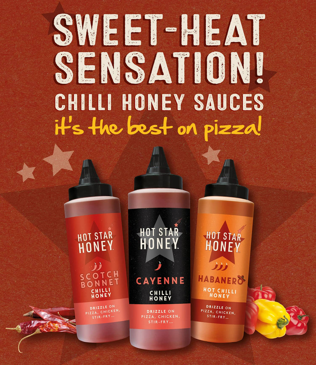 Hot Honey Sauce | Sweet-Heat Flavour for Pizza & More - Hot Star Honey